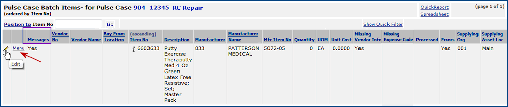 Create Requisitions for Pulse Cases